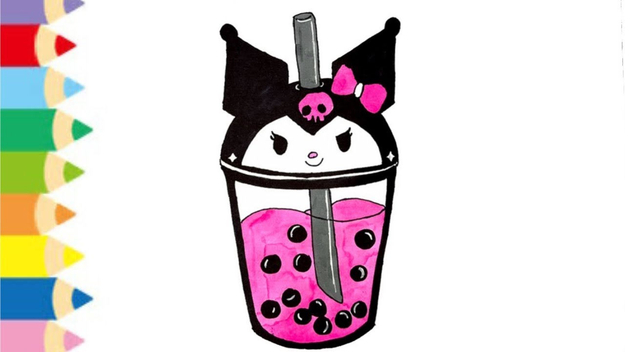 Kuromi İçecek Çizimi - Kuromi Bubble Tea - How To Draw Kuromi Drink ...