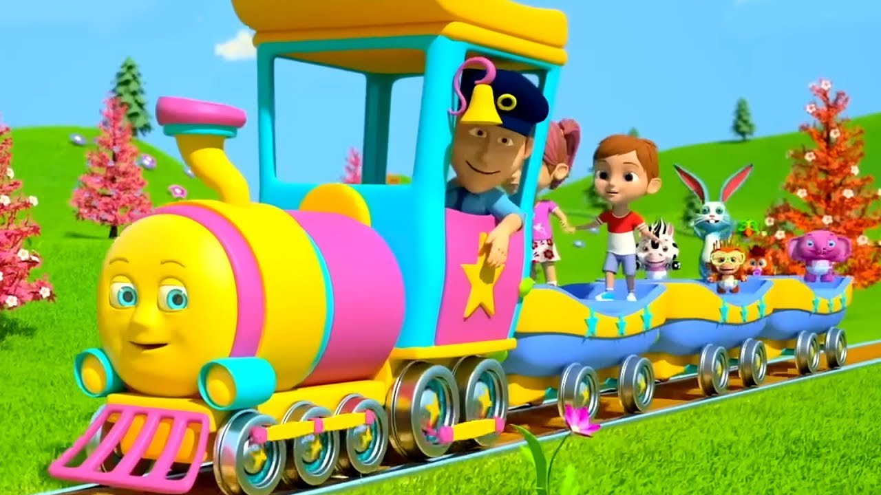 Wheels On The Train, Cartoon Video & Nursery Song for Children - YouTube