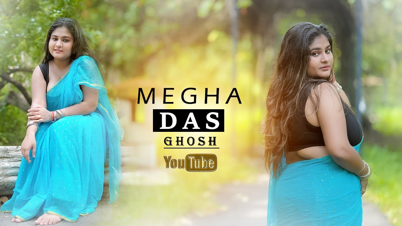 MEGHA DAS GHOSH IN SKY BLUE SAREE VIDEO | SAREE FASHION SHOOT | BONG ...