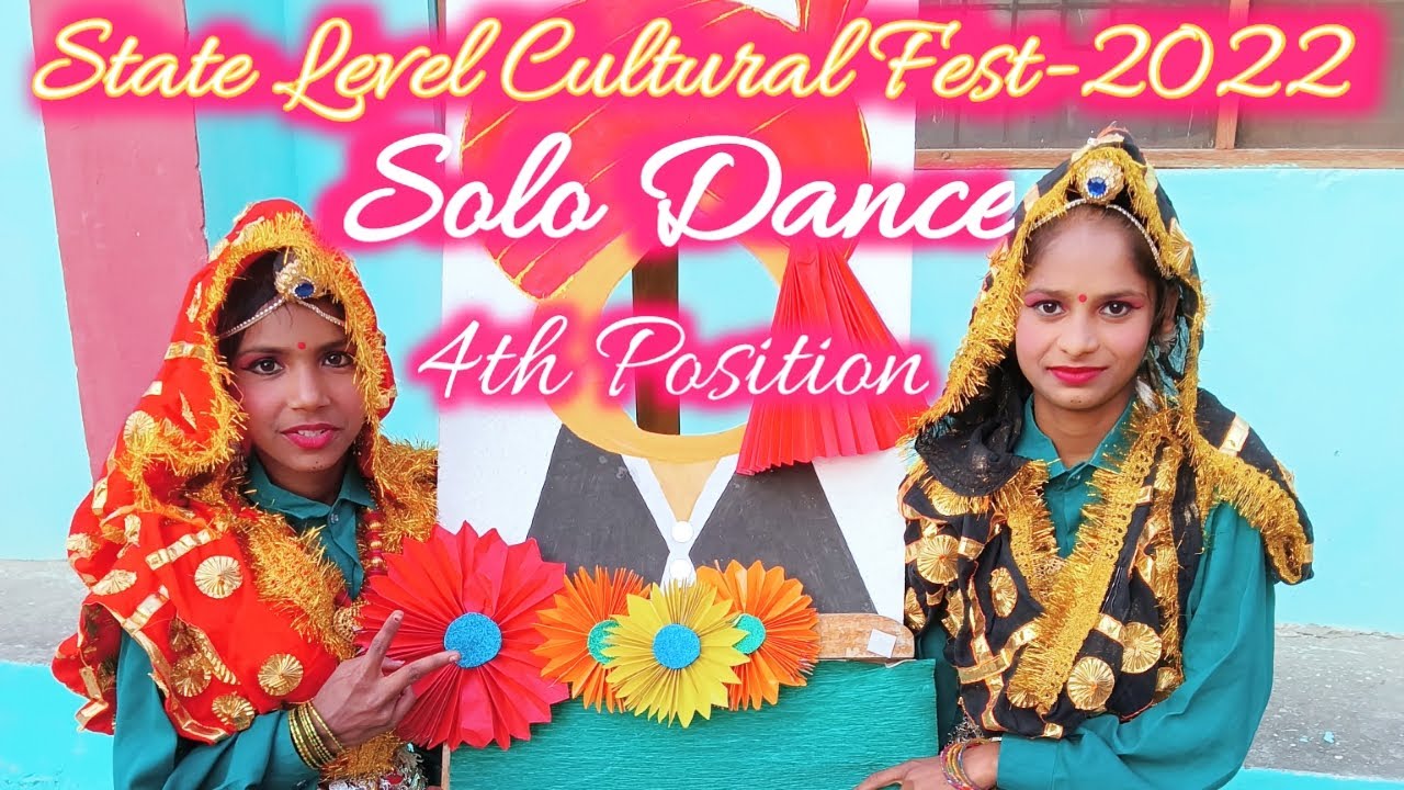 State Level Culture Fest-2022 Solo Dance 4th Position GMS Harnampura ...