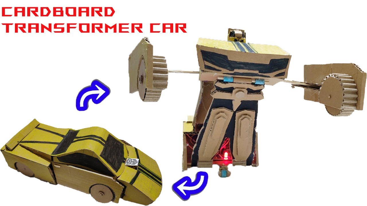 How To Make RC Cardboard Bumblebee Transformer Car free Template how-to-make-rc-cardboard-bumblebee-transformer-car-free-template