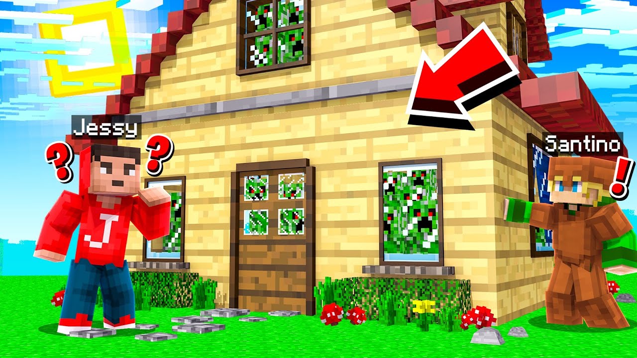 Ik Troll Jessy Met een Huis VOL CREEPERS In Minecraft! (Survival) - YouTube