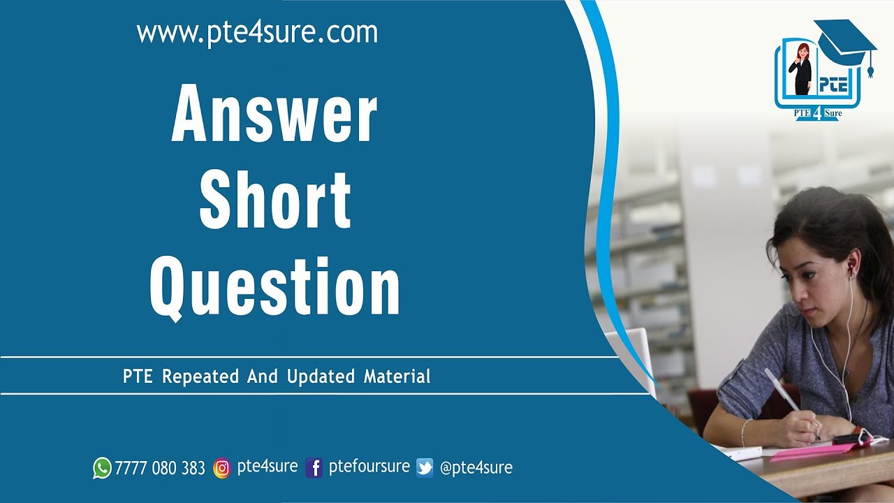 Answer Short Questions | PTE | pte4Sure | PTE Material - YouTube