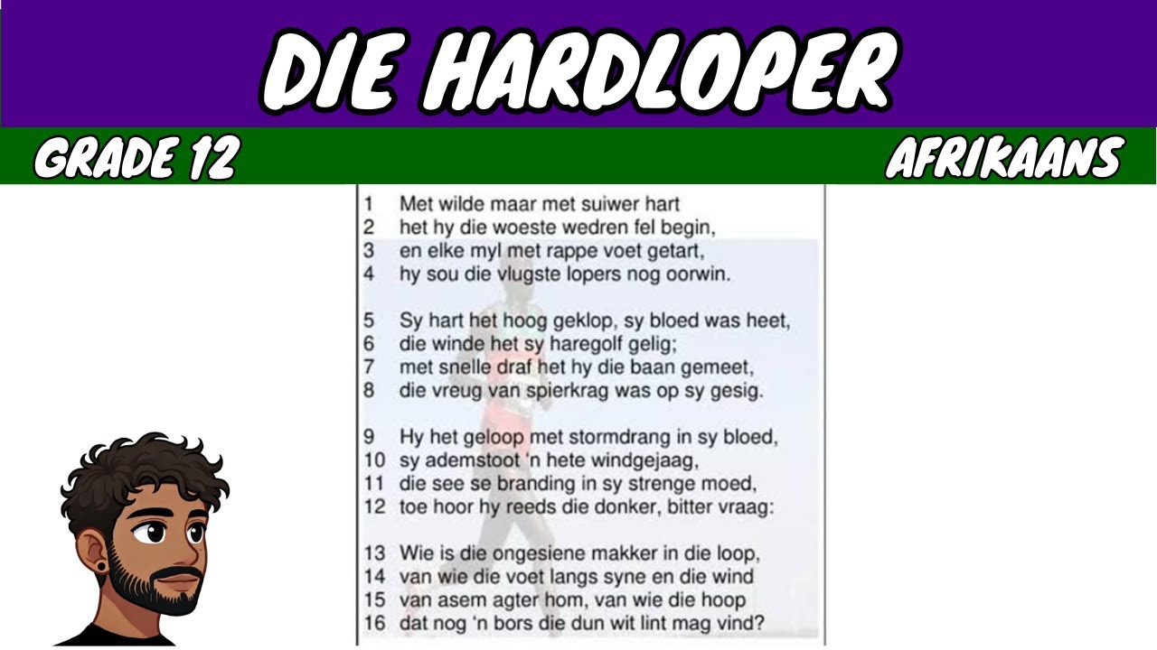 Die Hardloper deur Ernst van Heerden (Grade 12 Afrikaans) - YouTube