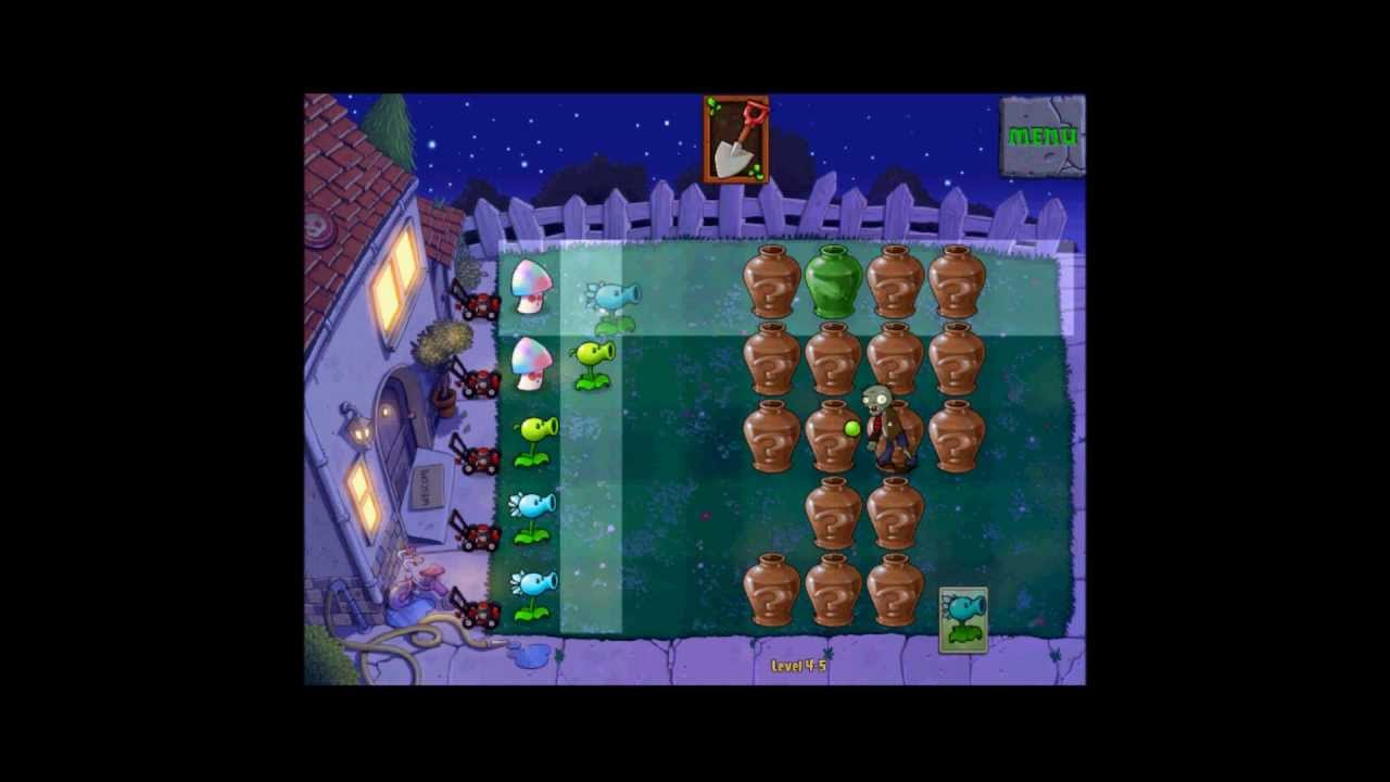 Plants vs. Zombies Level 4-5 Gameplay (PC/iPad) - YouTube