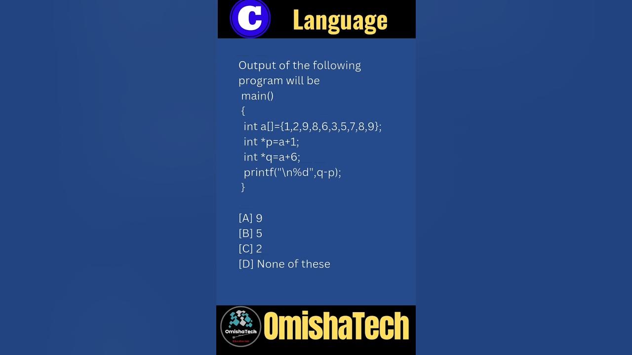 C programming | Pointer in C #shorts #clanguage #viral #pointermcqs - YouTube