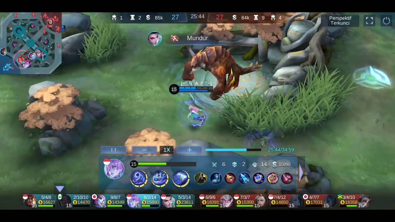 perjuangan sisa base vs full tower,base sisa 1 hit hingga win,momen ter ...