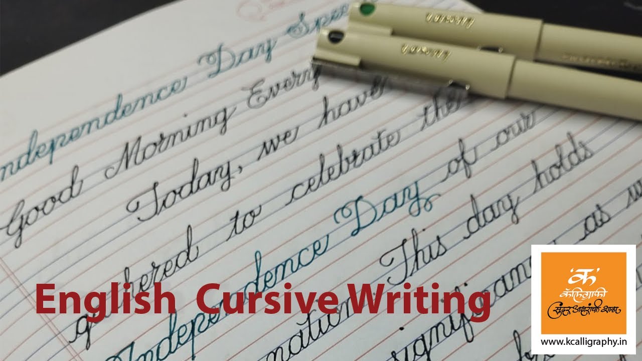 @KCalligraphy Independence Day Speech in Cursive Writing | 15 August ...