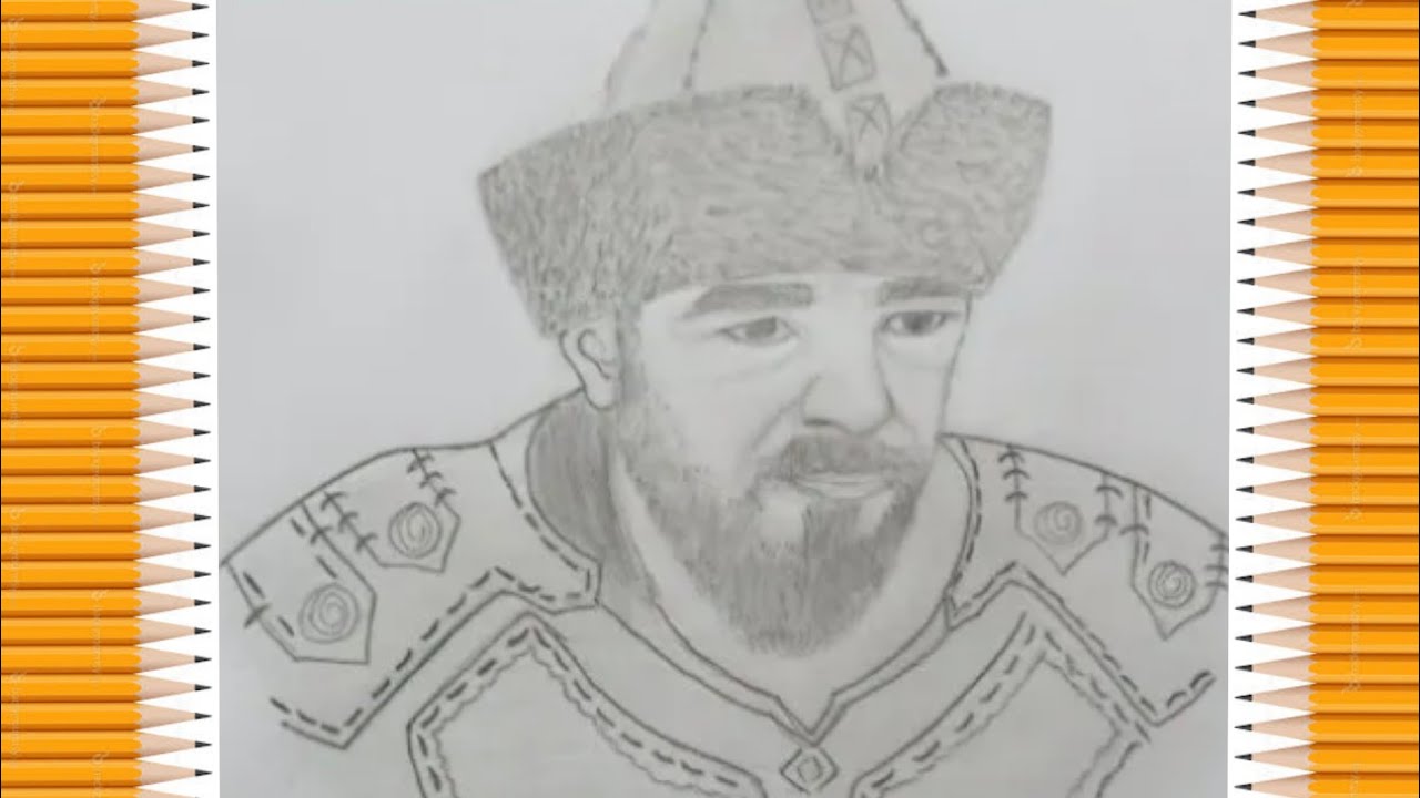How to Draw Ertugrul Sketch || Ertuhrul sketch wih pencil || creative ...