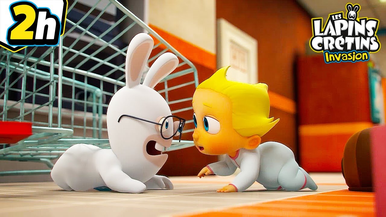 Le Champion des Crétins - Compilation 1H | Les Lapins Crétins Invasion🐰 ...