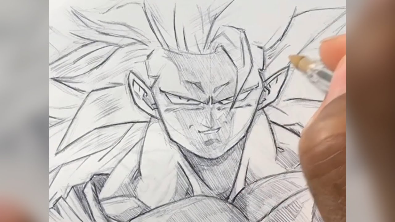 How to Draw SSJ3 Goku | Dragon ball - Step by Step - YouTube
