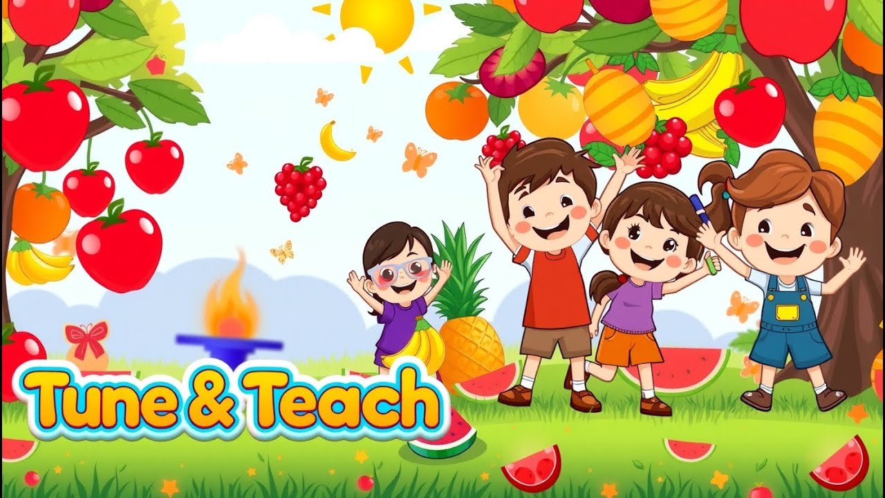 “Fruit Song for Kids 🍎 | A Magical Fruit Adventure for Kids | Learn ...