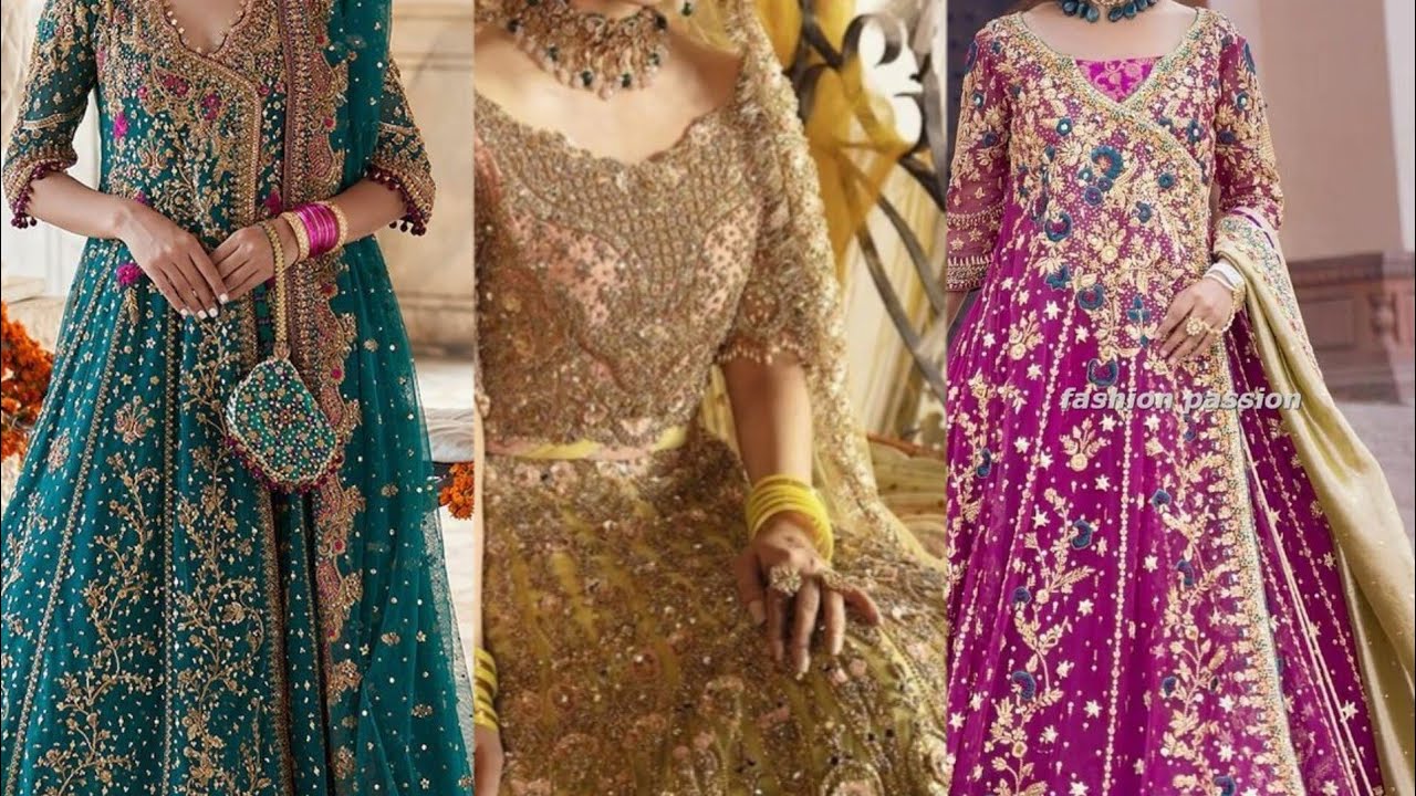 Cultural dress design ideas / heavy embded party wear suit styles - YouTube