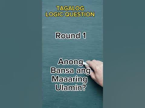 Tagalog Logic Question 01 - YouTube