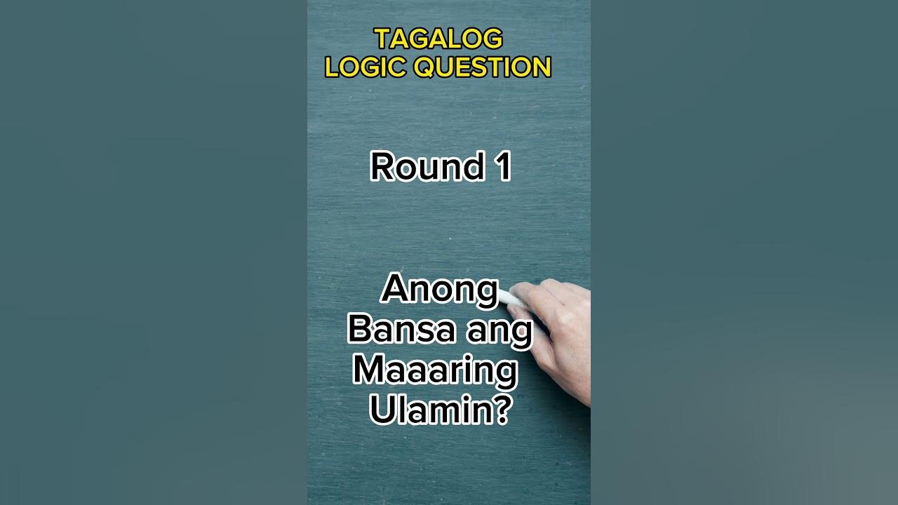 Tagalog Logic Question 01 - YouTube