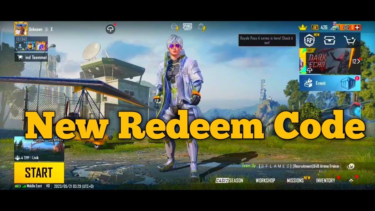 Pubg New Latest Working Redeem Code Today | Pubg Redeem Now | Get ...