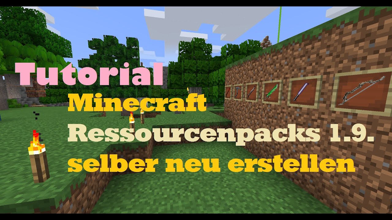 Minecraft Resourcenpacks ( Texture Pack ) 1.9. selber neu erstellen ...
