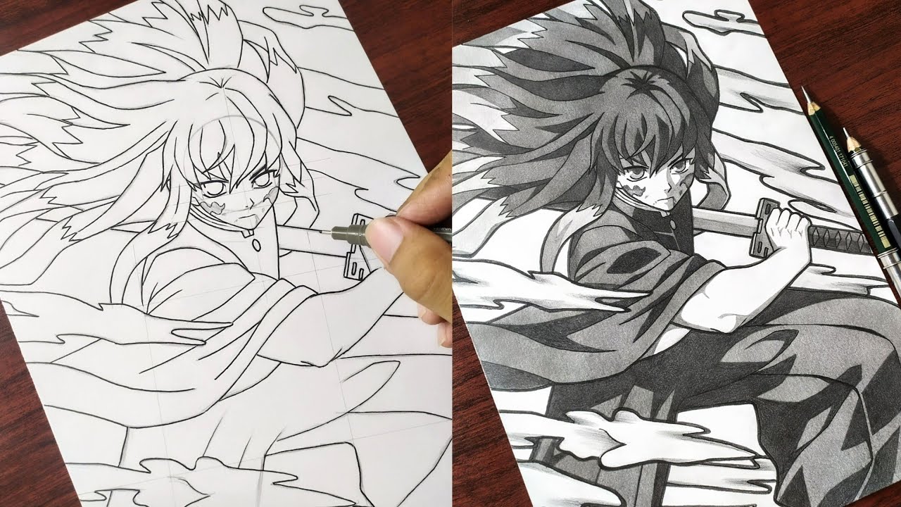 How to Draw "Muichiro Tokito" (Mist Breathing) | Step by Step - Kimetsu ...