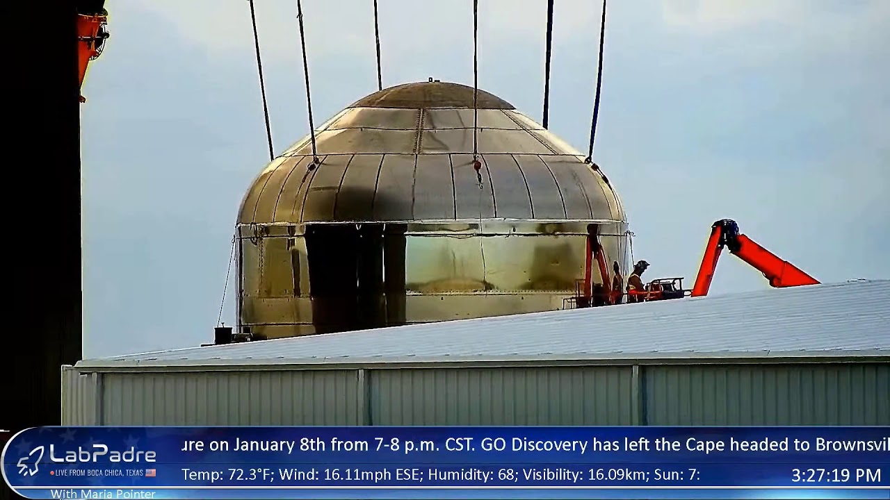 SpaceX Starship assembly 24h timelapse 2020-01-08 - YouTube