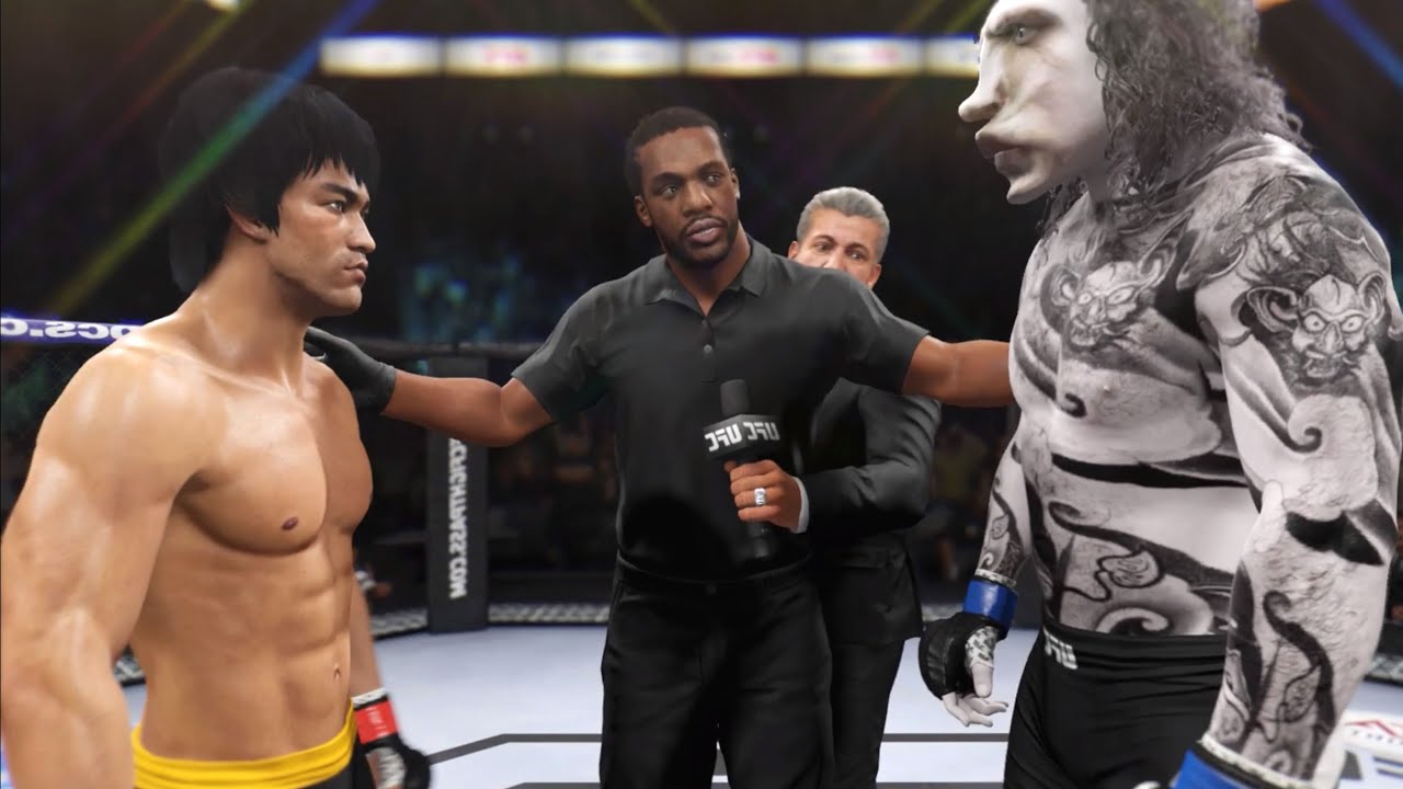Bruce Lee vs. Stone Mnemonic - EA Sports UFC 2 - Epic Fight - YouTube