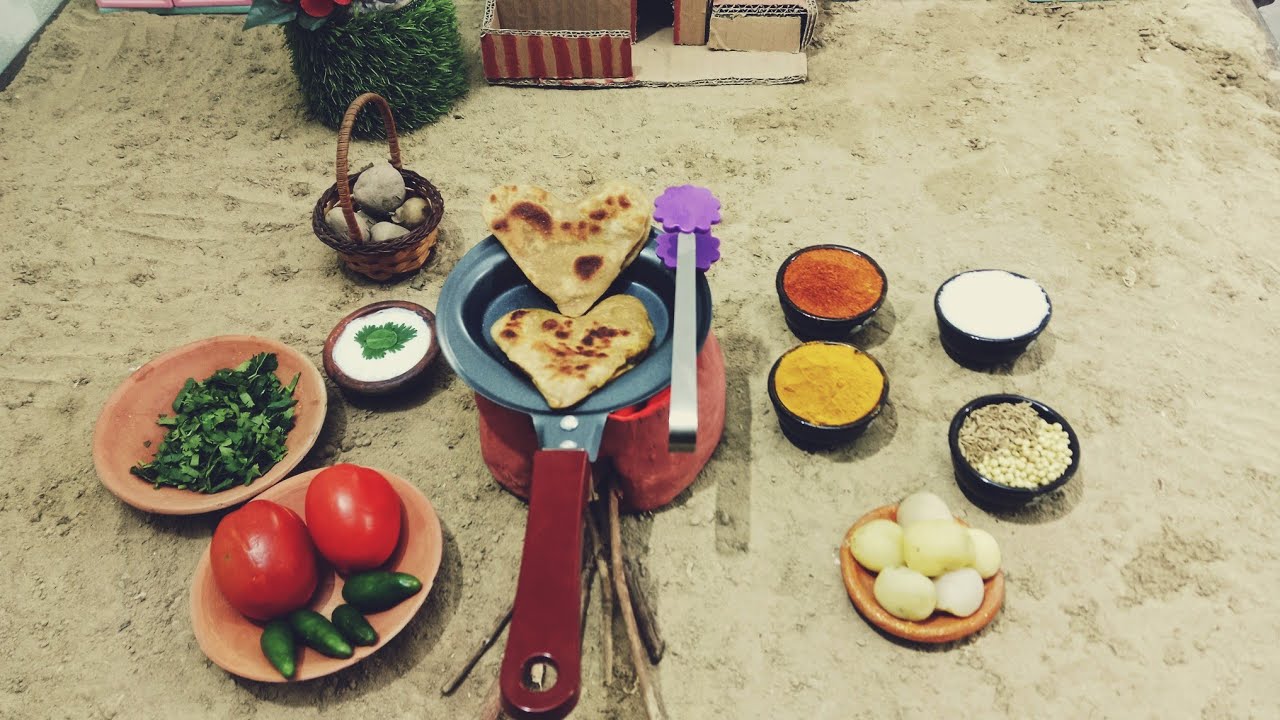 Miniature heart shape pratha | potato pratha for kids || heart pratha ...