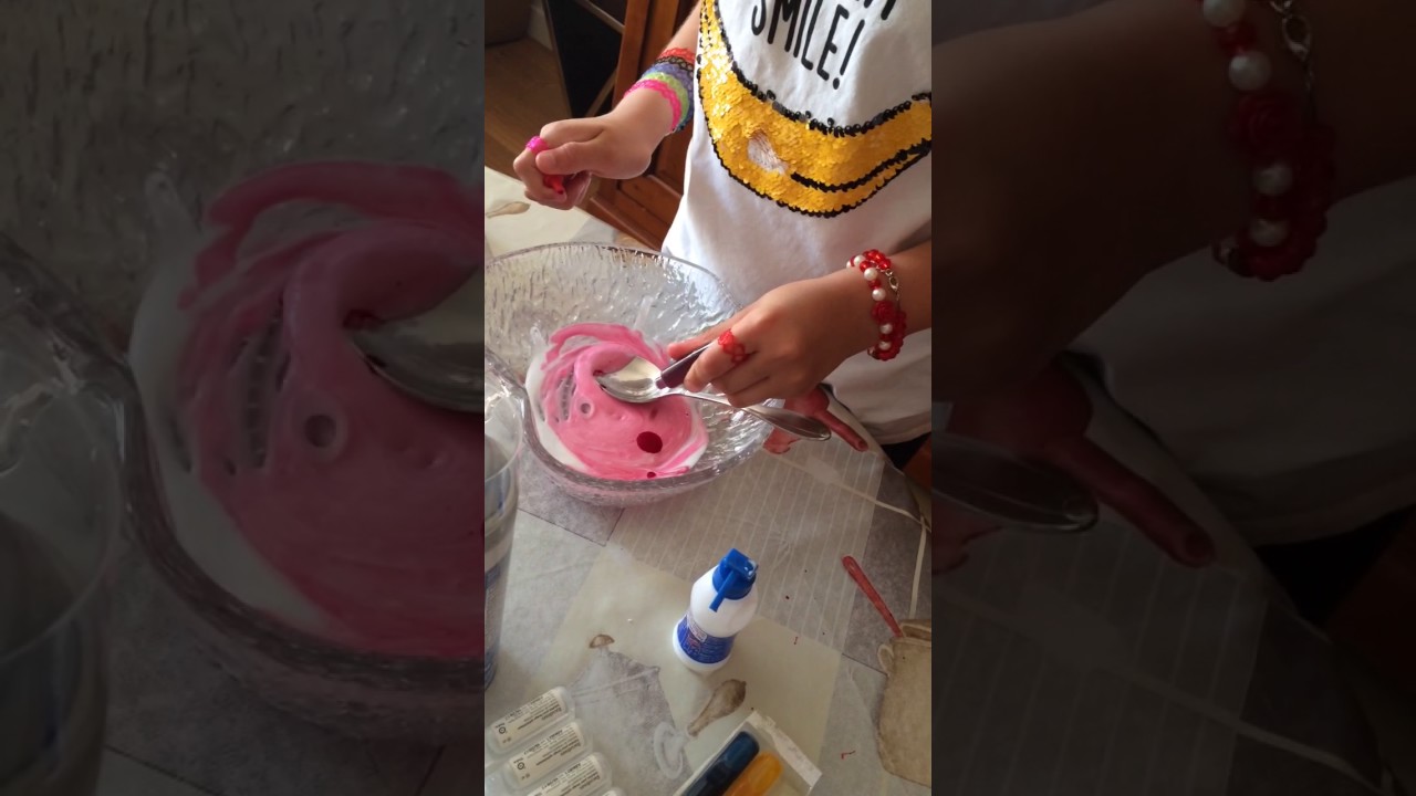 Le fluffy slime: comment faire du slime avec de la mousse à raser - YouTube