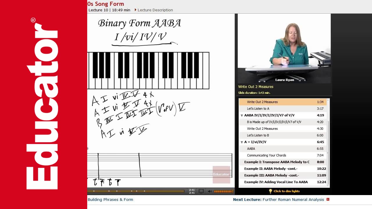  AABA In 50s 60s Song Form Music Composition With Educator YouTube