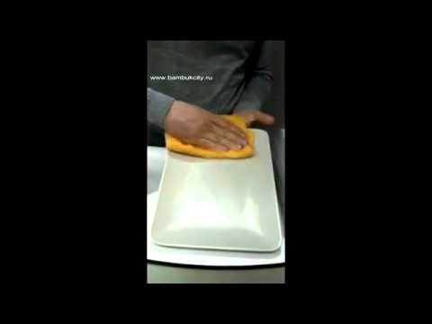 Бамбуковые салфетки для мытья посуды - YouTube