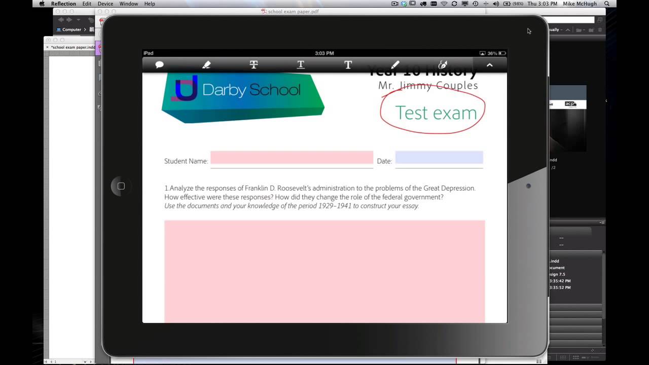 Acrobat XI InDesign CS6 PDF forms for Education - YouTube