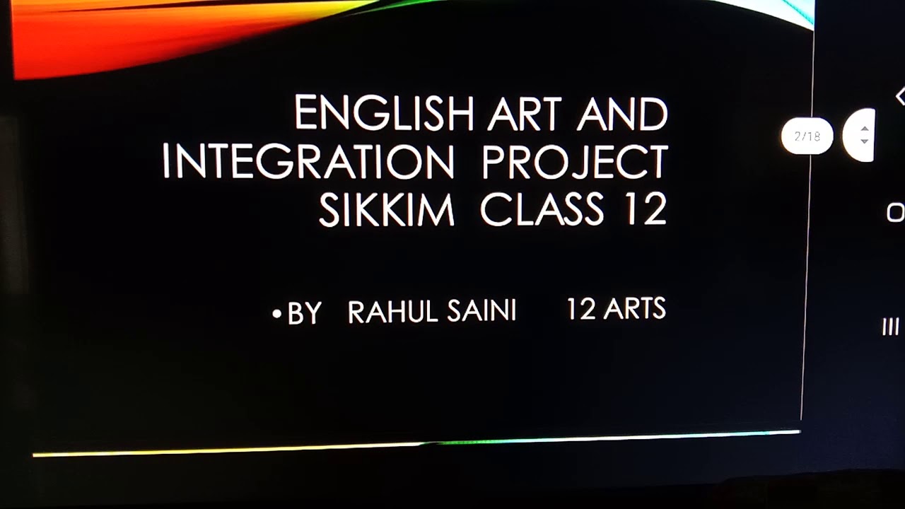 Sikkim project English Art and Integration PPT class 12 - YouTube
