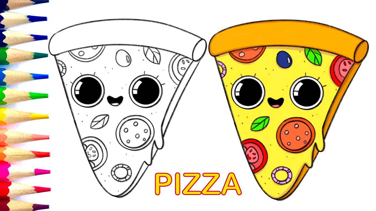 How to draw pizza? | Easy tutorial | Step by step drawing - YouTube