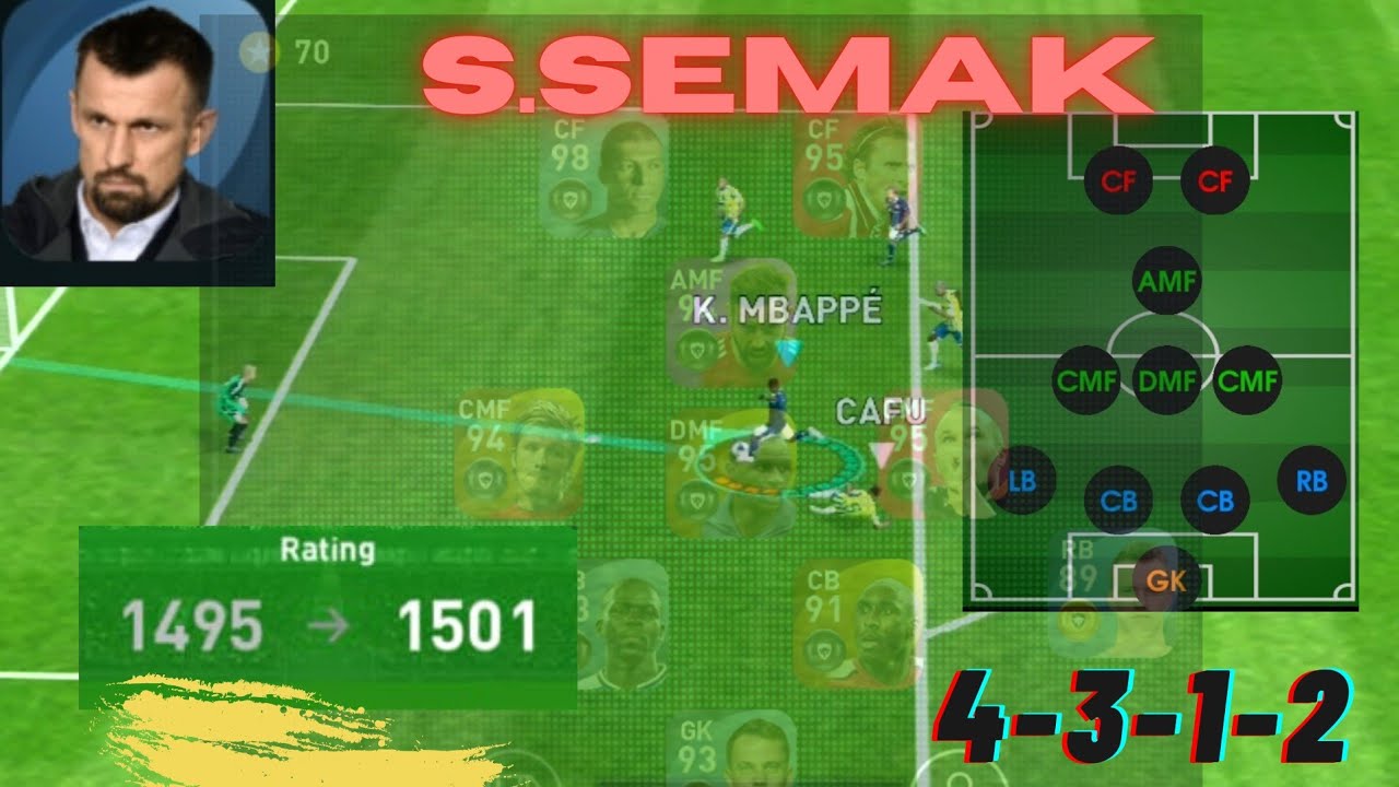 S.SEMEK 4-3-1-2 gameplay review(pes2021) - YouTube