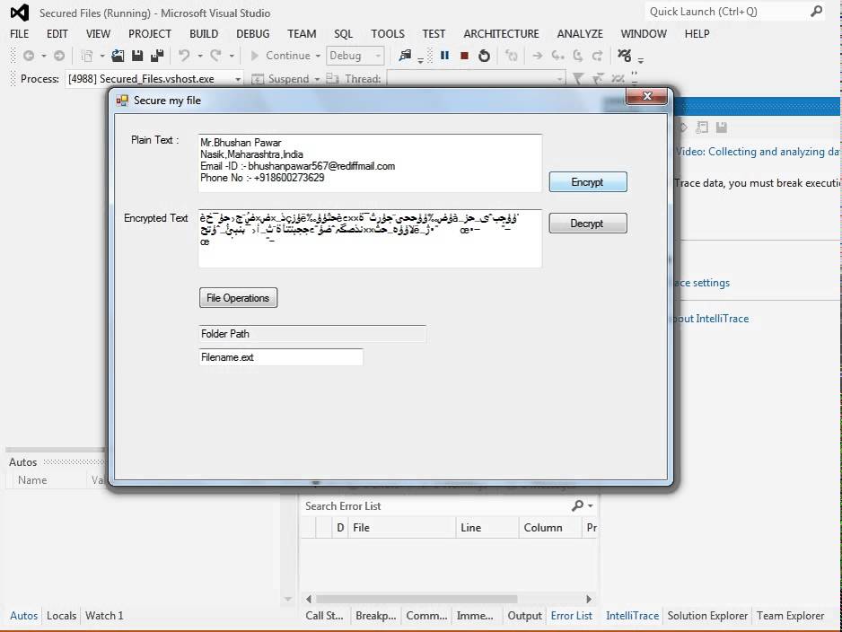 Encrypt decrypt file and save with any extension in VB net - YouTube