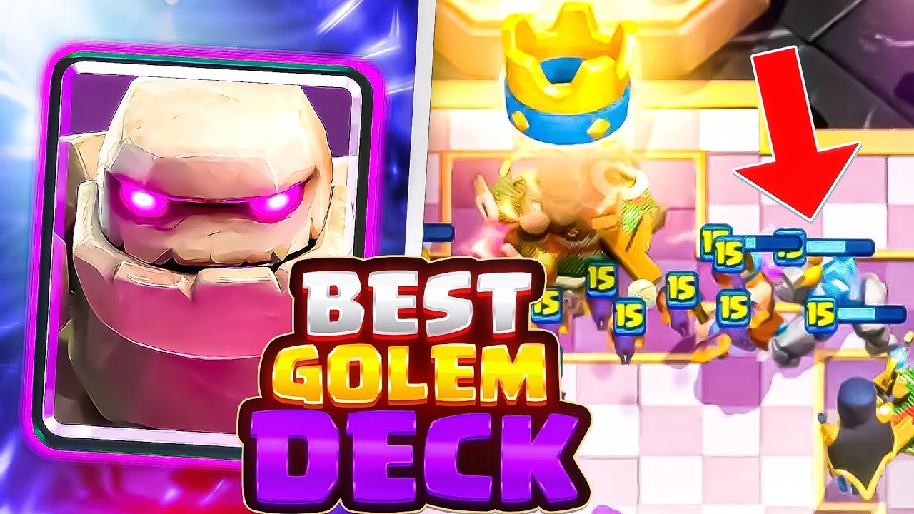 PUSH TOP LADDER WITH BEST GOLEM DECK - GOLEM IS 100% SKILL🏆 - YouTube