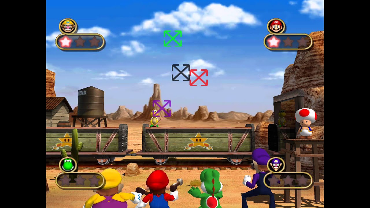 Mario Party 4 minigame: Toad's Quick Draw 60fps - YouTube