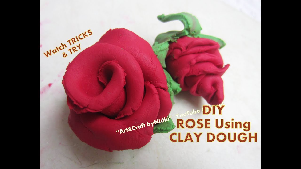 Learn Making Rose Flower Using Toy Clay Dough & pencil- DIY Tricks Clay ...