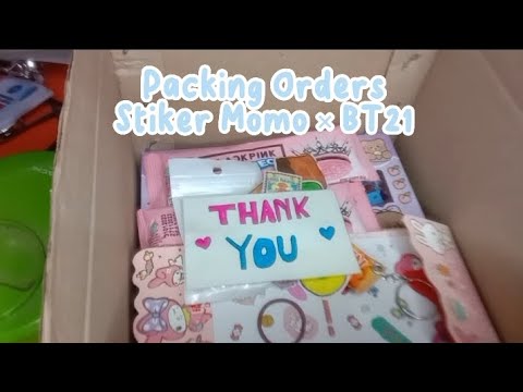 Packing Orders Stiker Momo × BT21 || Next packing apa lagi ya? Komen ...