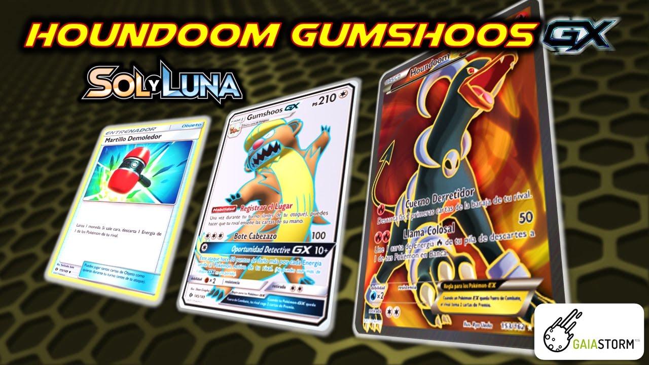Houndoom EX Gumshoos GX Mill Deck - Mazo Sol y Luna/Primal Clash - Sun ...
