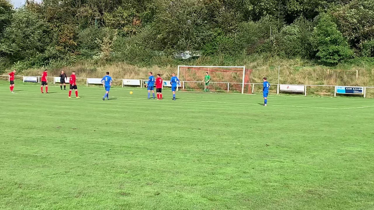 28/9/19 Foley Meir FC v Walsall Phoenix FC Mark Grice blasts penalty ...