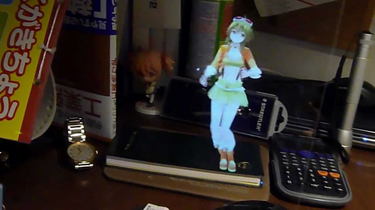 [MMD hologram]GUMI on the desk - YouTube