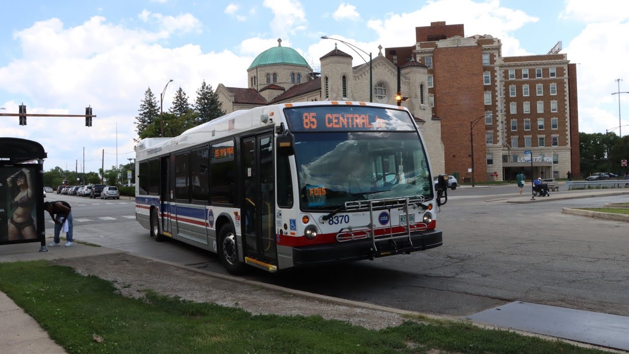 CTA Bus - 2022 NovaBus LFS #8370 enters 1st Day of Service on the #85 ...