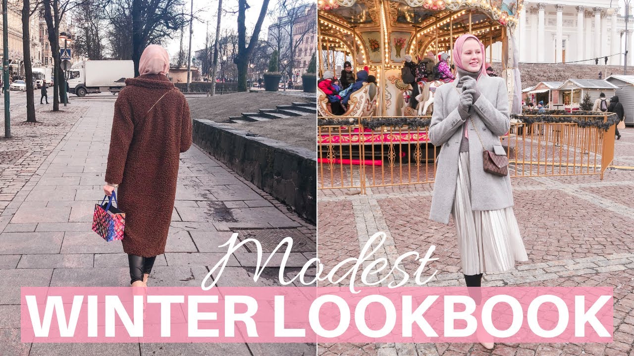 Modest winter lookbook 2019-20 - YouTube