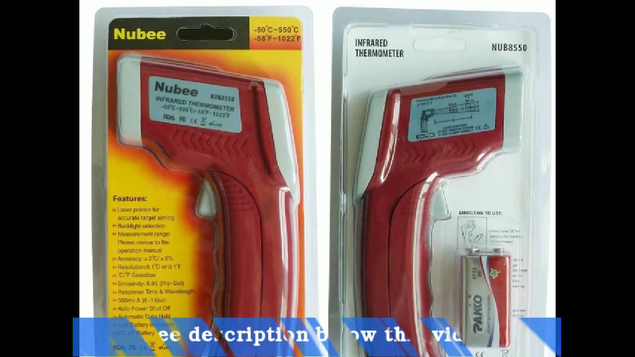 Review Nubee Temperature Gun Non contact Infrared Thermometer - YouTube