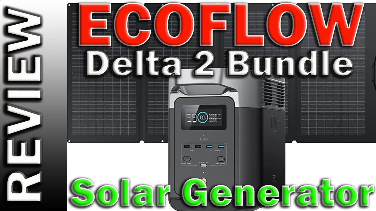 ECOFLOW DELTA 2 Solar Generator Bundle & 220W Solar Panel LiFePO4 ...