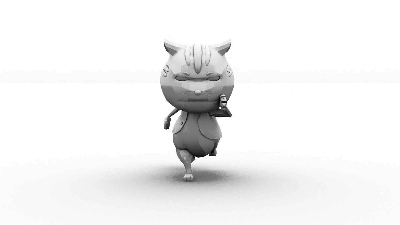 Cat run front view - YouTube