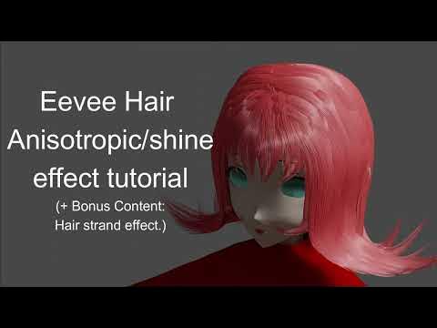 Blender EEVEE Hair Anisotropic/shine effect tutorial. | From One Blender User to Another. - YouTube