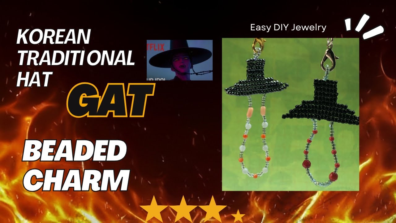 Easy DIY Jewelry: Korean Traditional Hat / Beaded Gat / Beaded Charm ...