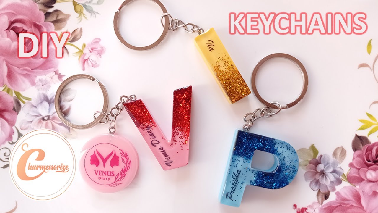 DIY Epoxy Resin Craft and Accessories | Customized Letter Keychain with ...