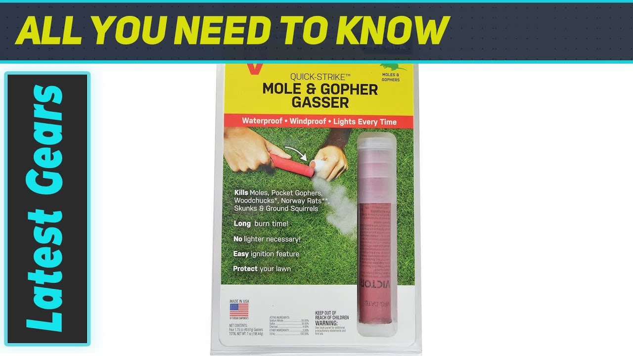Quick Strike Mole & Gopher Gasser: Effective Gopher Control? - YouTube