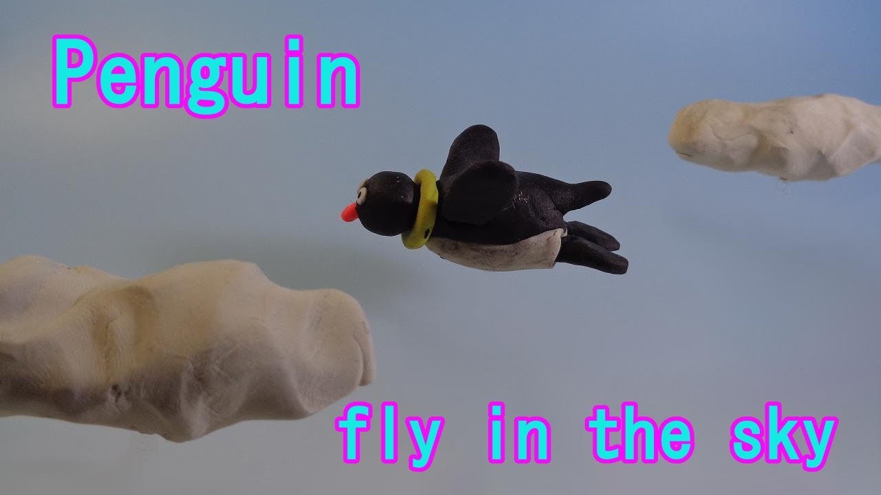 stop motion Penguins fly in the sky(Funny clay animation) - YouTube